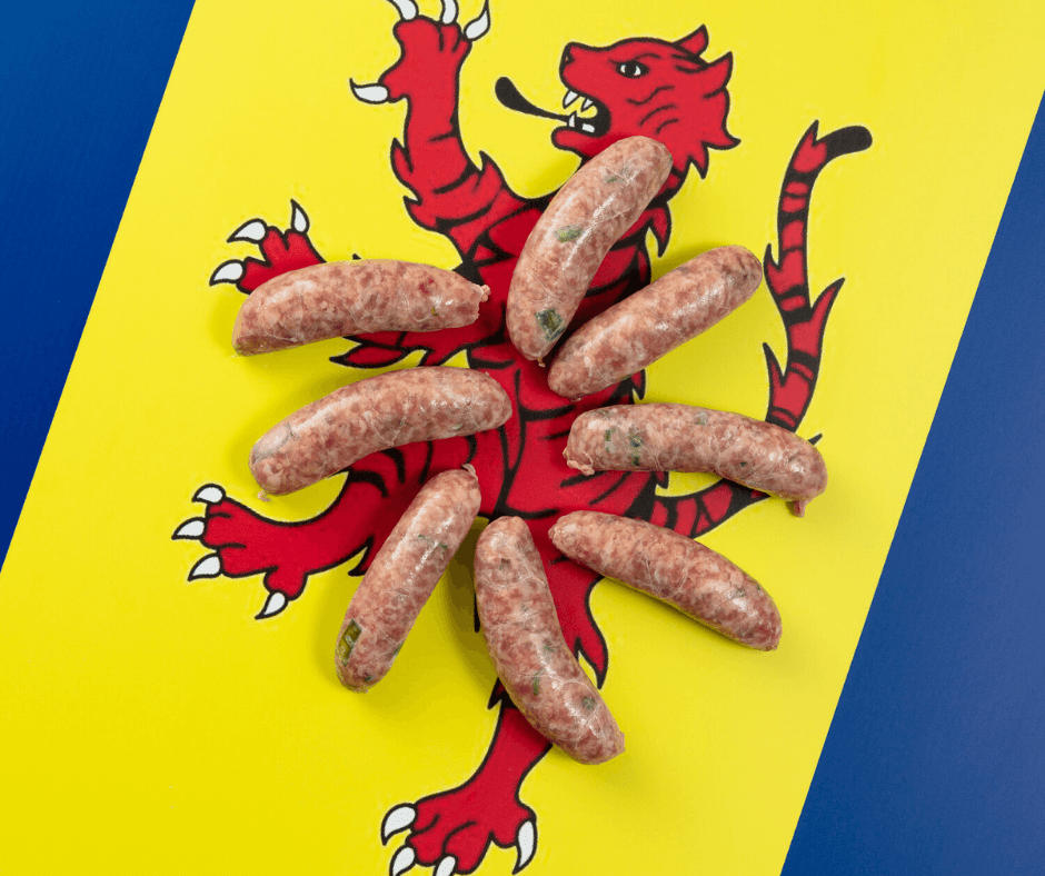 Fenland Flag Pork Sausages – Bramblebee Farms